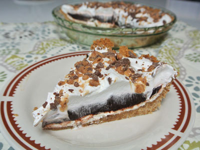Dreamy Chocolate Pie with a Pecan Graham Cracker Crust | An Inspired Cook
