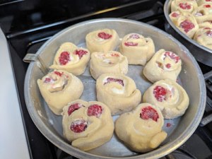 Raspberry Cream Cheese Sweet Rolls with a Lemon Glaze | An Inspired Cook