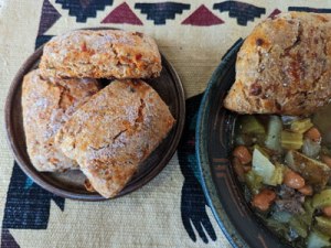 Red Cornmeal Scones with Roasted Red Chile | An Inspired Cook