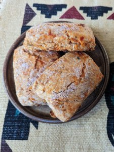 Red Cornmeal Scones with Roasted Red Chile | An Inspired Cook